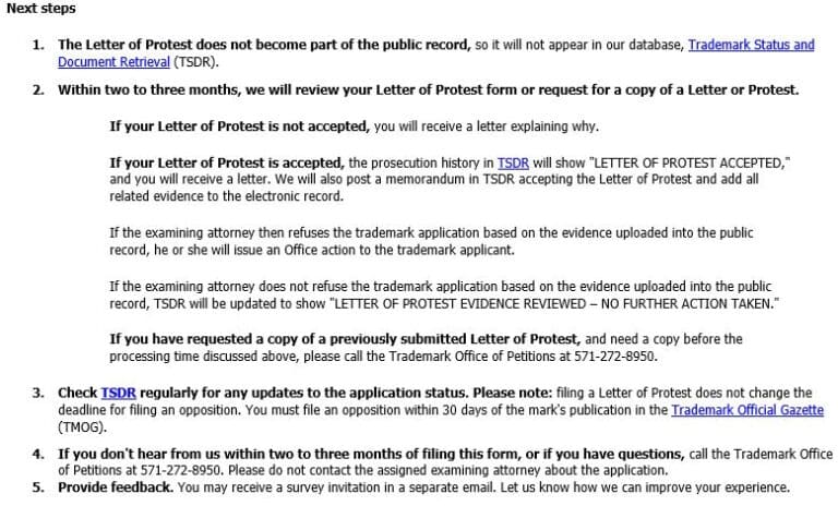 How to Prepare and File a Letter of Protest in A Trademark Application ...